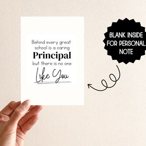 Principal Appreciation Card Printable, Principal Thank You Card ...