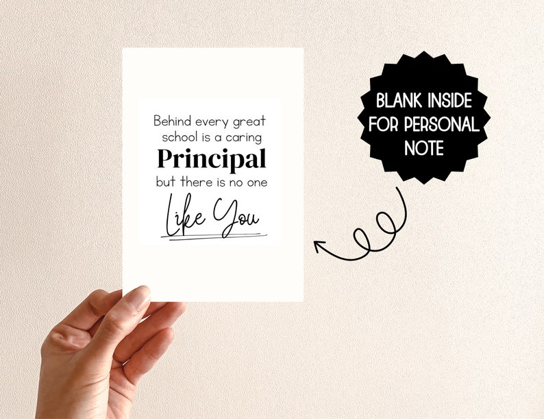 Principal Appreciation Card Printable, Principal Thank You Card ...