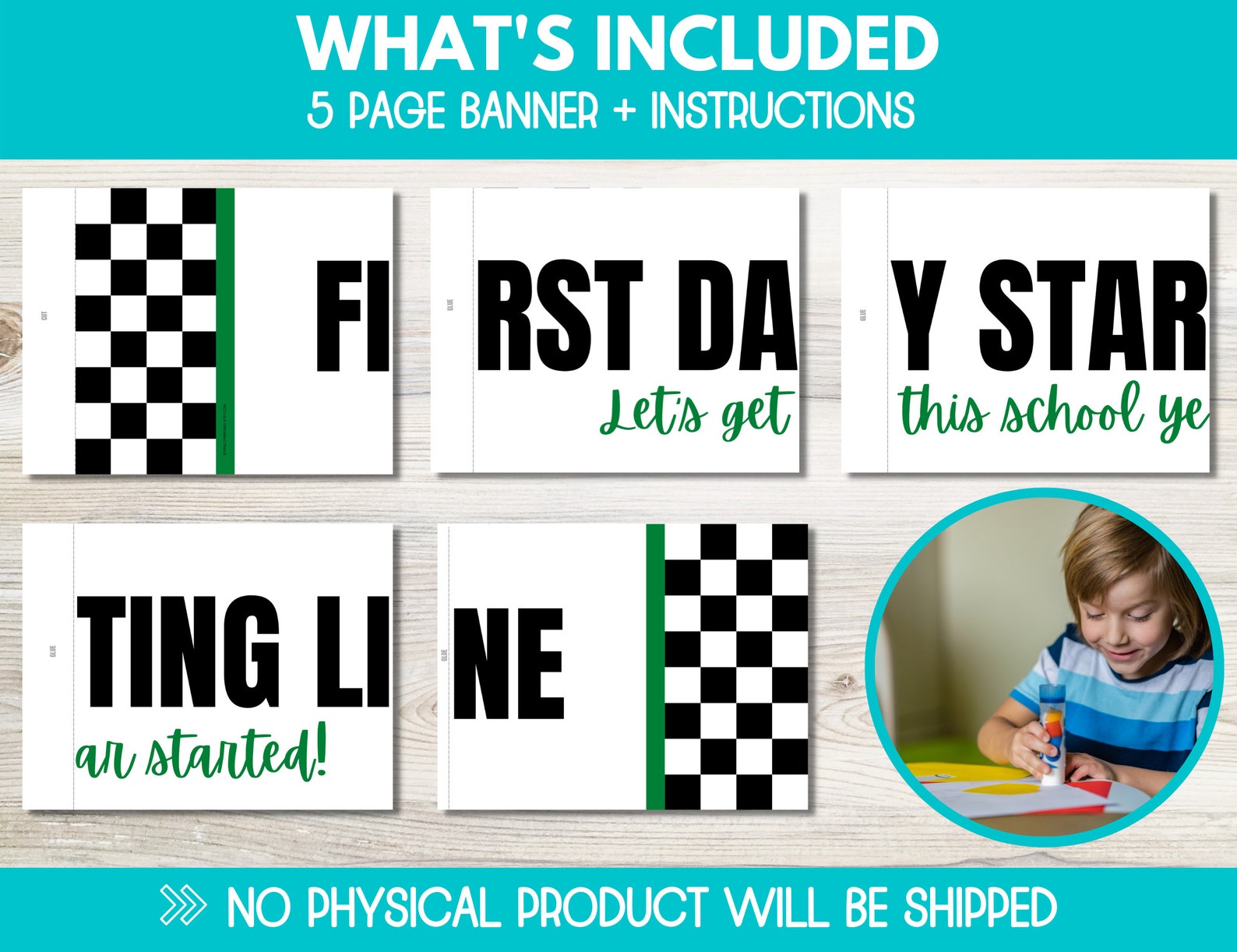 First Day of School Starting Line Printable Banner Back to - Etsy