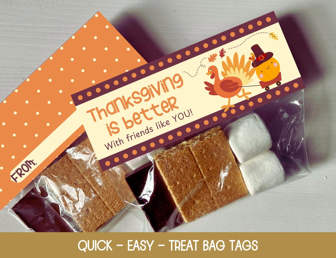 Thanksgiving Treat Bag Topper, Thanksgiving Treat Bags Toppers ...