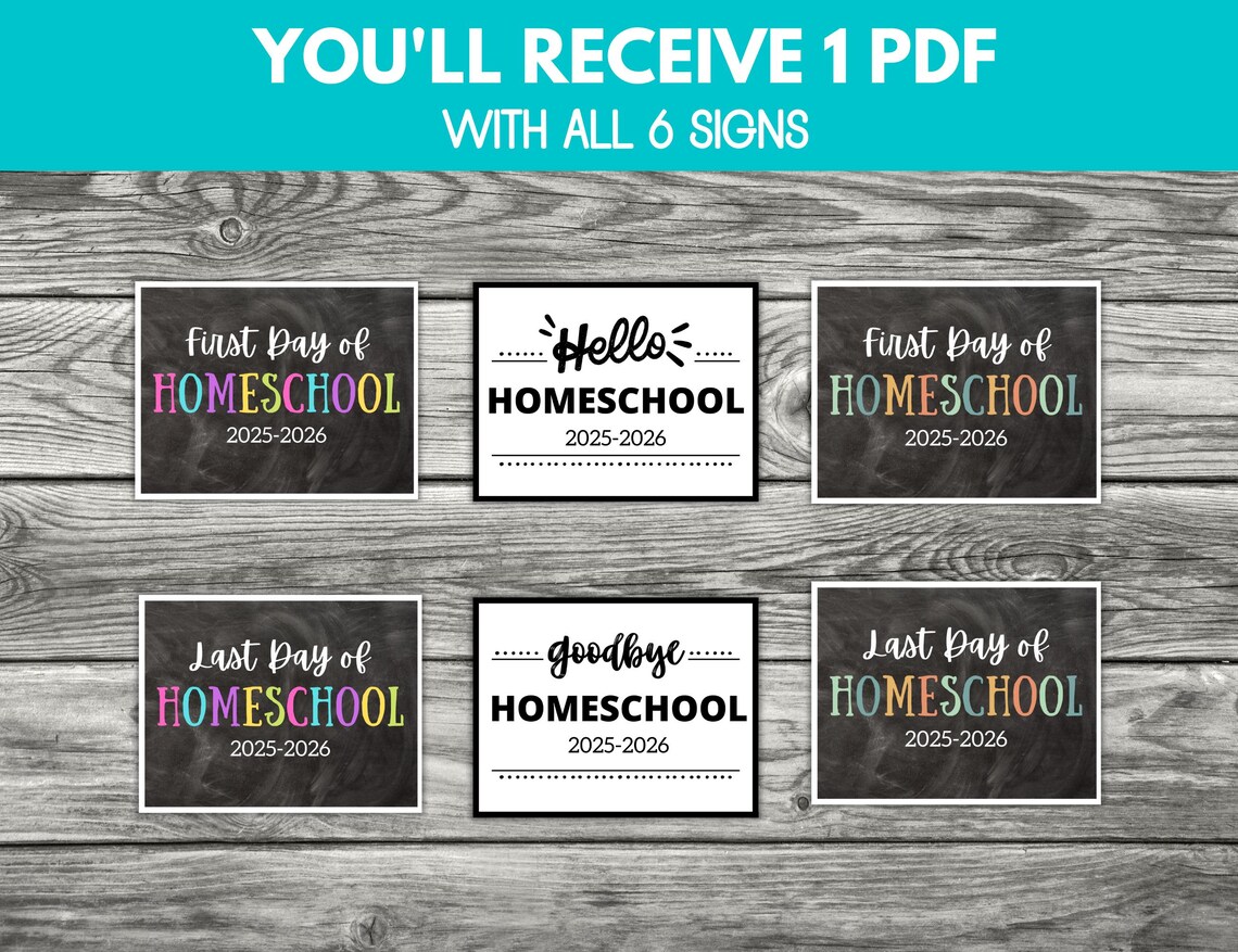 First Day of Homeschool Sign, First Day of Homeschool Printable ...