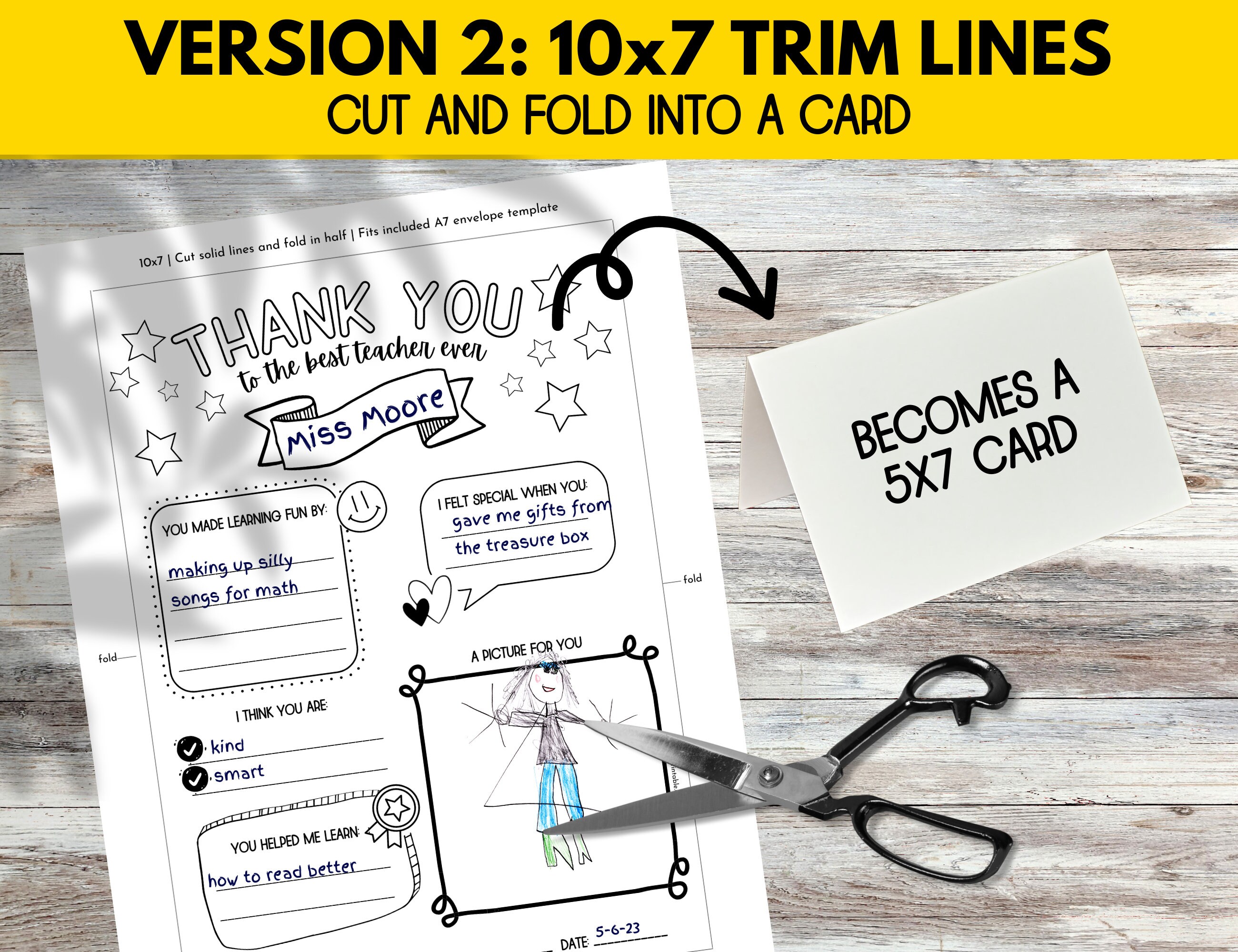 Teacher Appreciation Questionnaire, Printable Teacher Appreciation Card ...