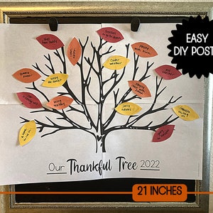 Thankful Tree Poster Printable Thanksgiving Tree Gratitude - Etsy