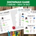 Roll A Snowman Game Printable, Build A Snowman, Preschool Class Party ...