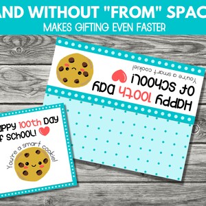 100th Day of School Treat Bag Topper Printable, Happy 100th Day of ...