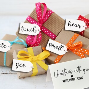5 Senses Gift Tags, 5 Senses Printable, 5 Senses Themed Gift, Holiday ...