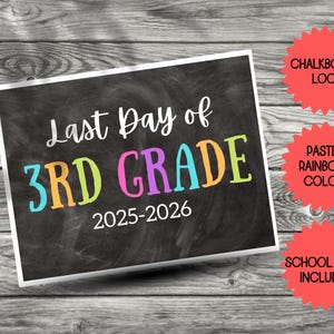 Last Day of School Sign Printable, Printable Last Day of School Sign ...