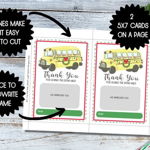 Christmas Bus Driver Gift Card Holder Printable, Bus Driver ...
