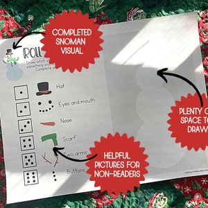 Roll A Snowman Game Printable, Build A Snowman, Preschool Class Party ...