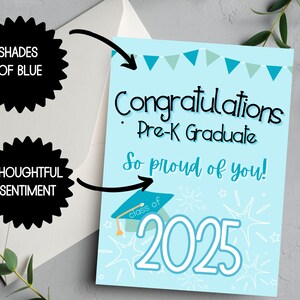 Pre-k Graduation Card Printable, Pre-k Graduate Card, Pre-k Graduation ...