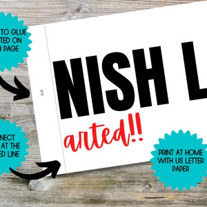 Kindergarten Finish Line Printable Banner, Kindergarten Graduation ...