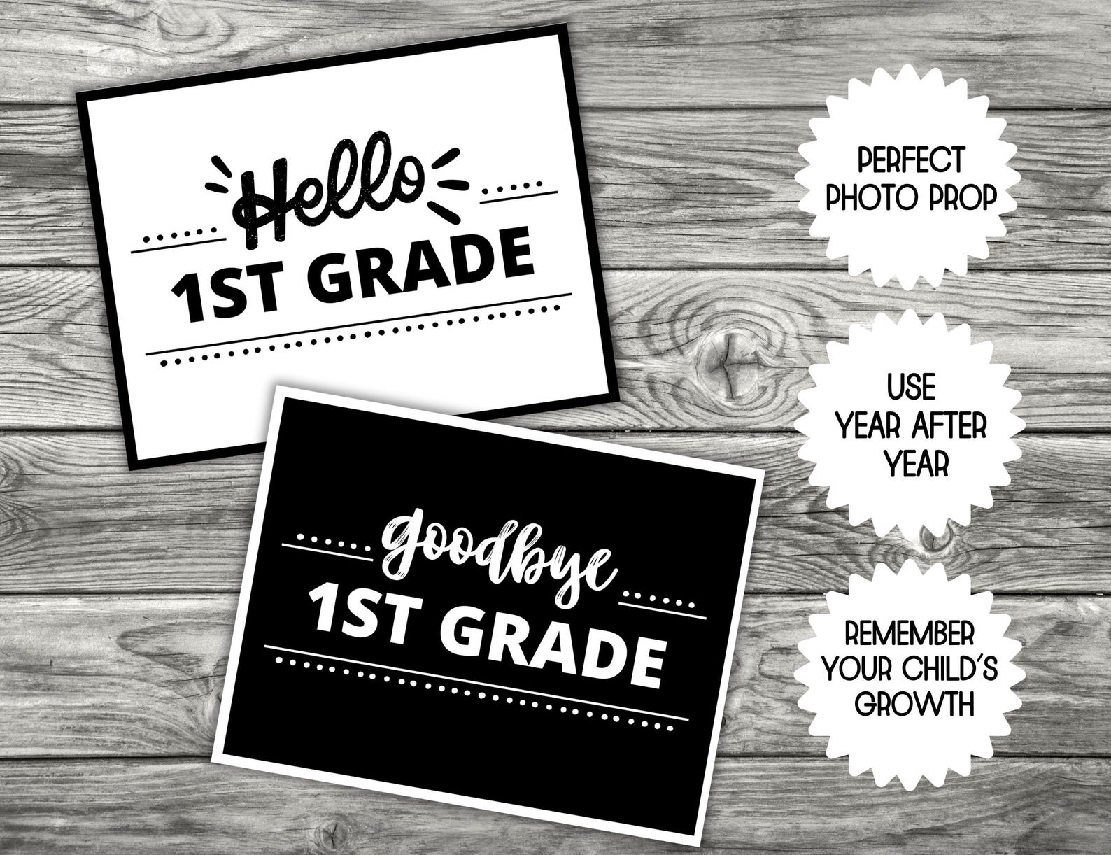 First and Last Day of School Sign Printable, First Day of School Sign ...
