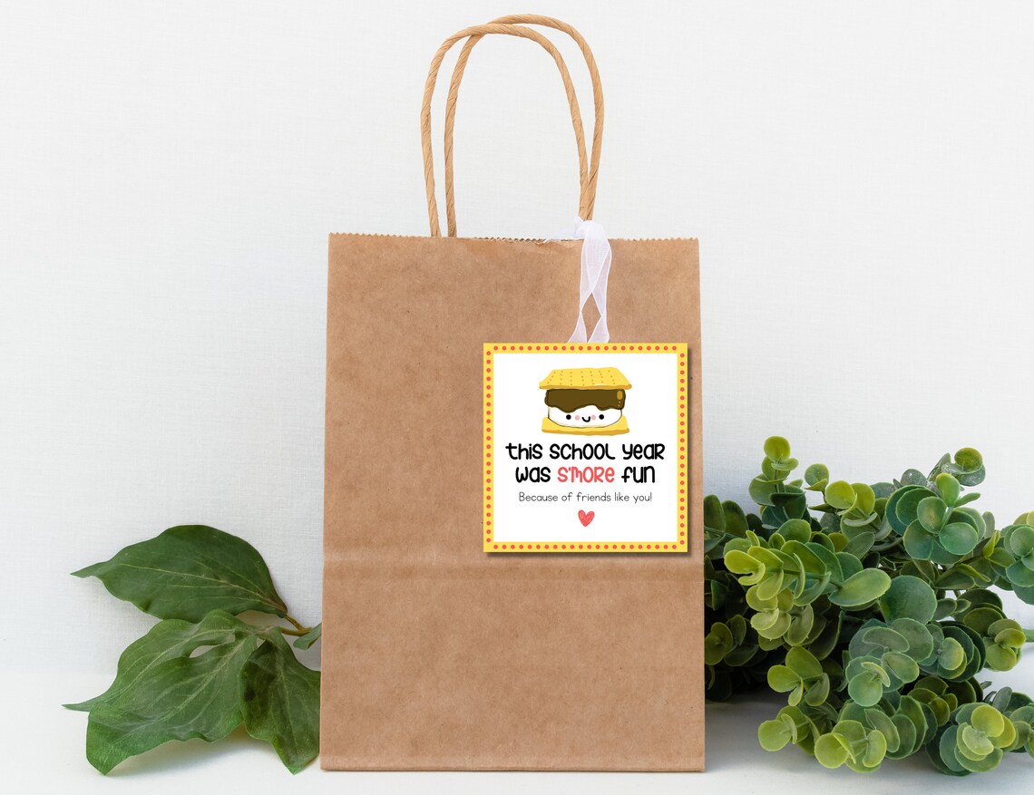 Last Day of School Treat Bag Topper Printable, S'mores Gift Tag, End of ...