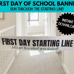 First Day of School Starting Line Printable Banner Back to - Etsy