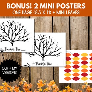 Thankful Tree Poster Printable, Thanksgiving Tree, Gratitude Tree ...
