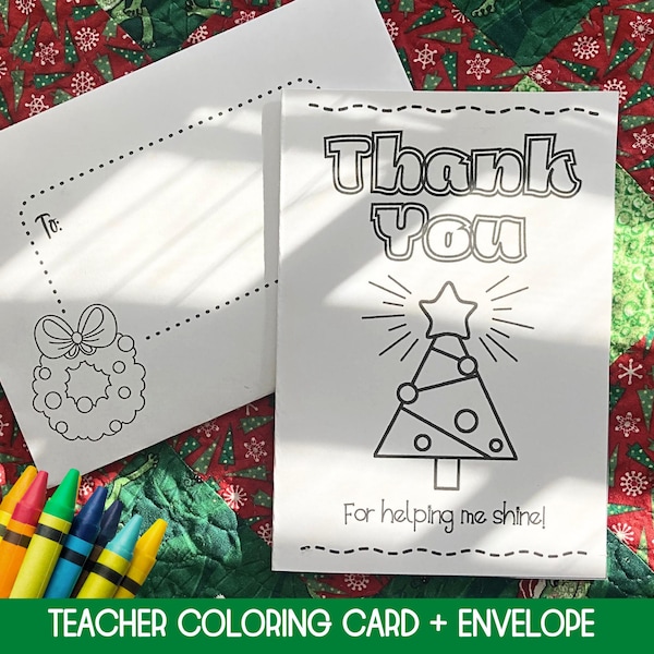 Holiday Teacher Card - Etsy