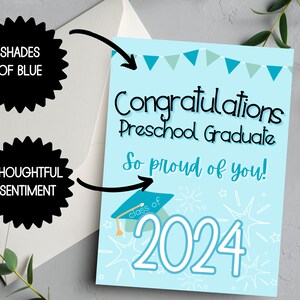 Preschool Graduation Card Printable, Preschool Graduation Gift ...