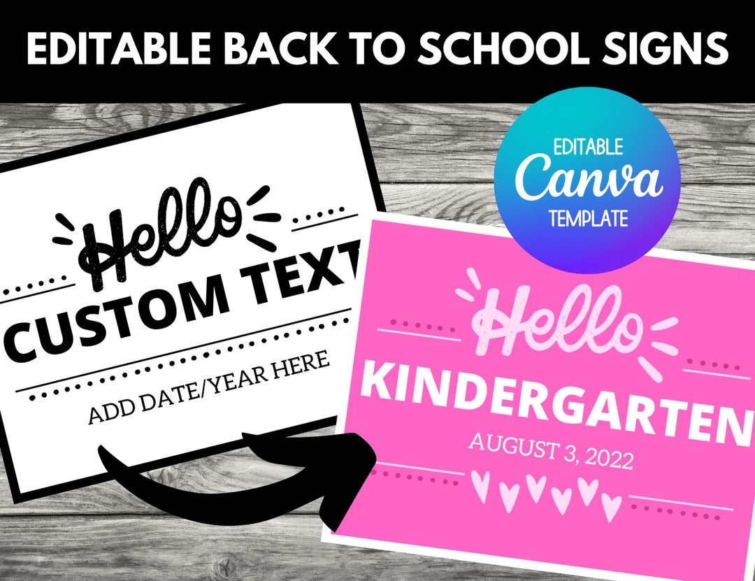 Editable First and Last Day of School Sign First Day of - Etsy