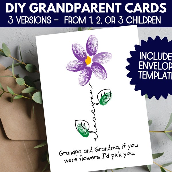 Grandparents Day Handprint Template - Etsy