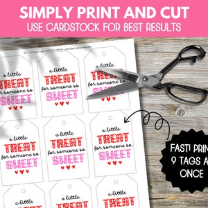 Printable Valentines Day Treat Tags, Valentines Cookie Tag Template ...