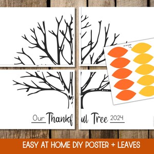 Thankful Tree Poster Printable, Thanksgiving Tree, Gratitude Tree ...