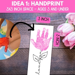 Mother's Day Bookmark Printable, Mother's Day Handprint, Baby Handprint ...
