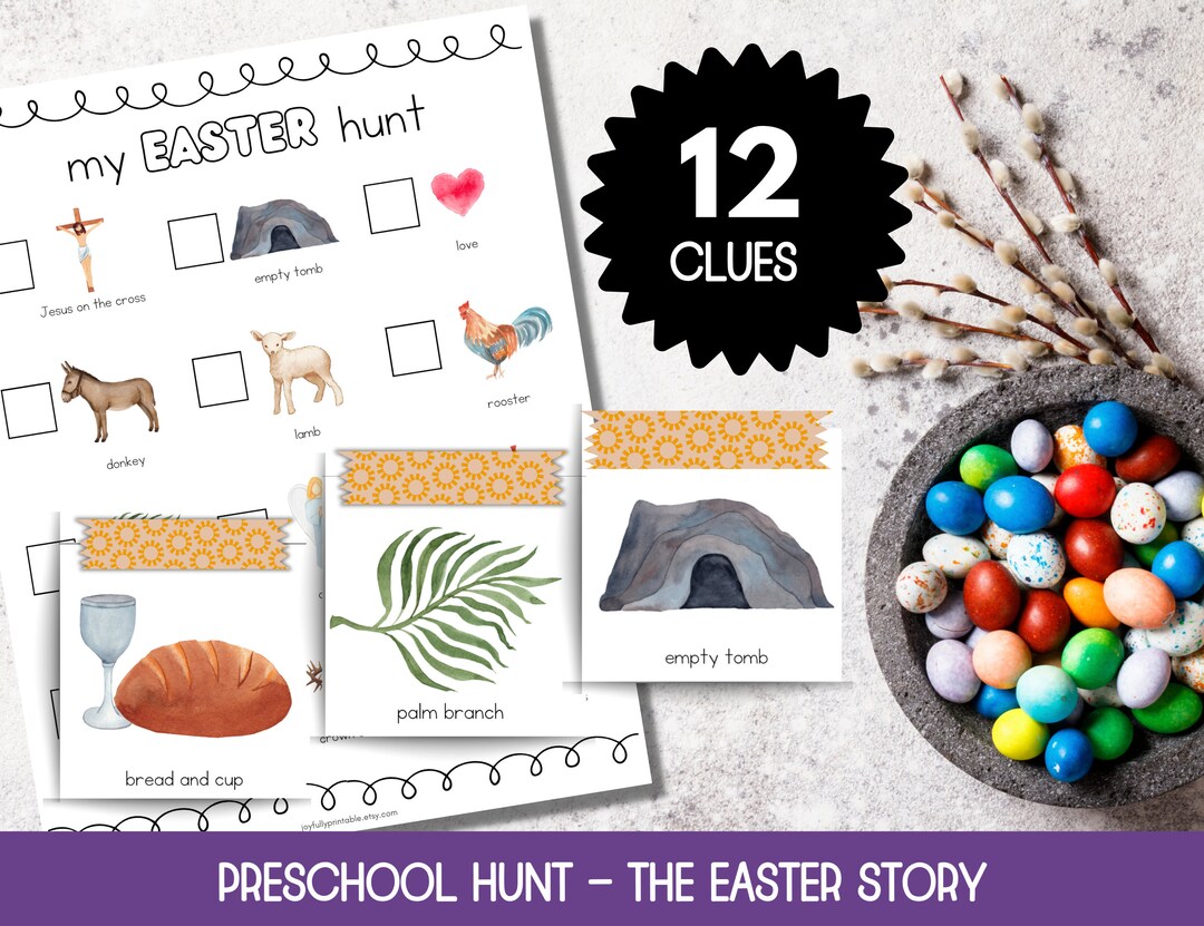 Preschool Easter Scavenger Hunt, Toddler Easter Scavenger Hunt ...