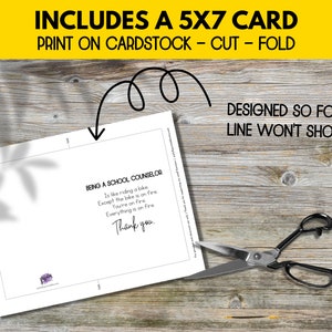 School Counselor Appreciation Printable Card, School Counselor Thank ...