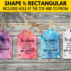 Teacher Appreciation Plant Tag Printable, Teacher Thank You Flowers Tag ...