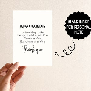 School Secretary Appreciation Card Printable, School Secretary Thank ...