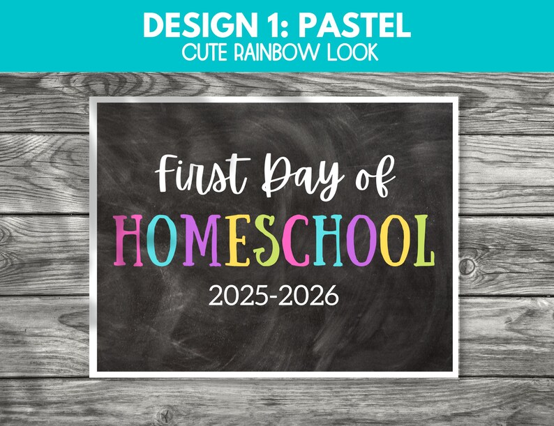 First Day of Homeschool Sign, First Day of Homeschool Printable ...