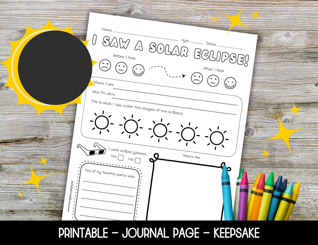 Solar Eclipse 2024, Solar Eclipse Worksheet, Solar Eclipse Activity ...