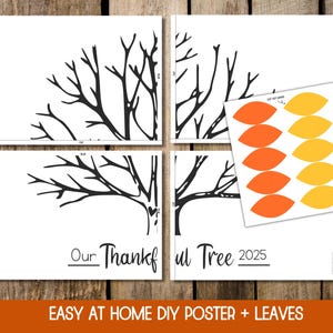 Thankful Tree Poster Printable, Thanksgiving Tree, Gratitude Tree ...