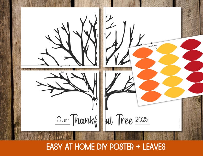 Thankful Tree Poster Printable, Thanksgiving Tree, Gratitude Tree ...