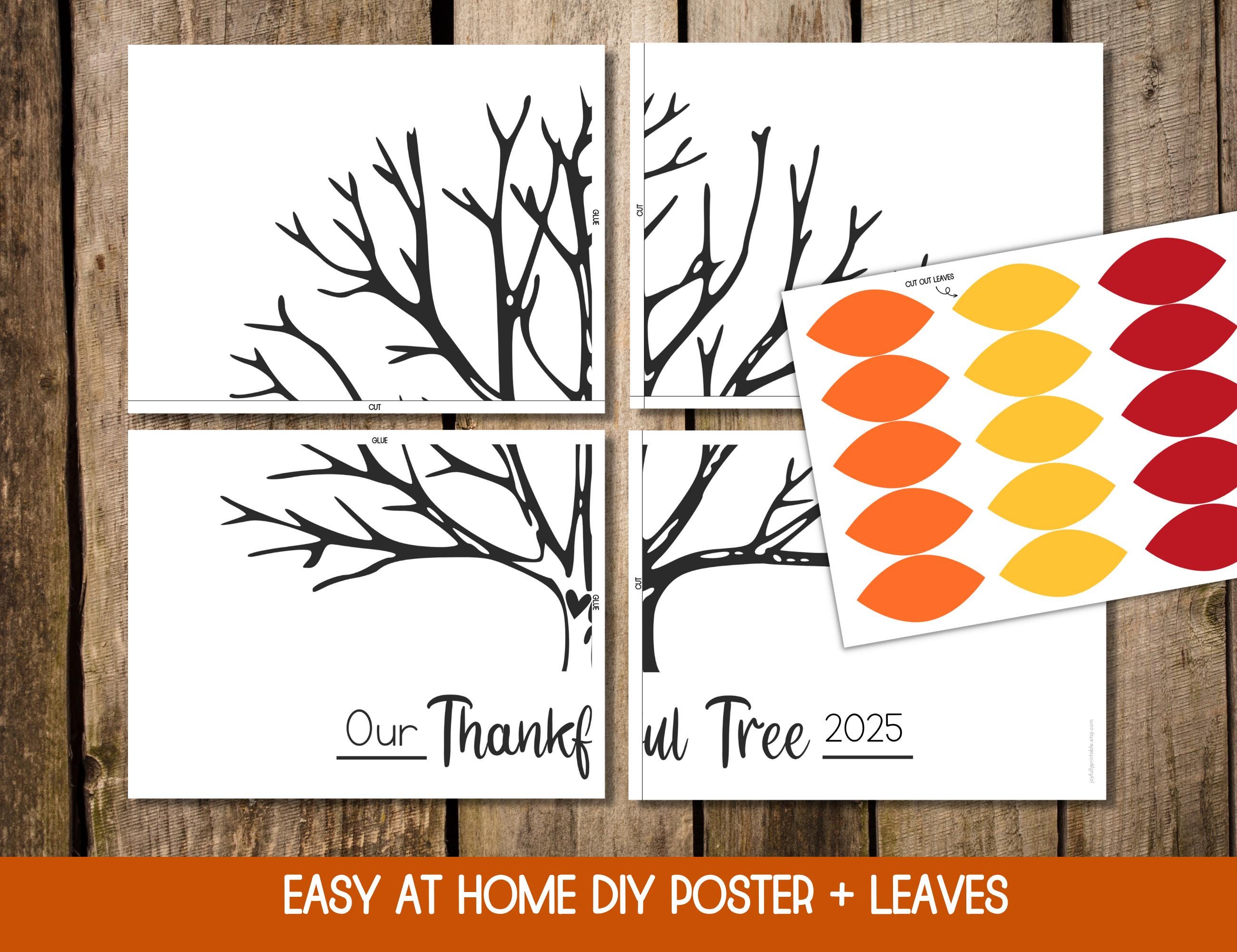 Thankful Tree Poster Printable, Thanksgiving Tree, Gratitude Tree ...
