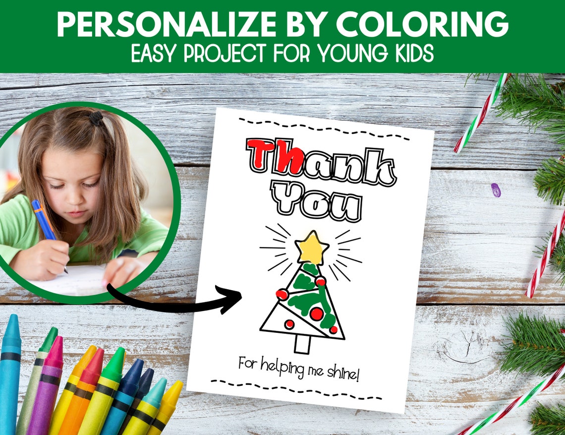 Holiday Teacher Coloring Card Printable Teacher Christmas - Etsy