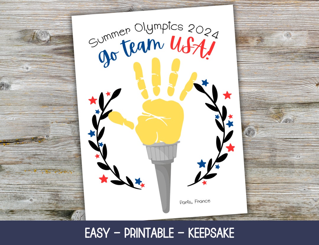 Summer Olympic Handprint Art, 2024 Summer Games Handprint, 2024 Summer ...