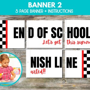 First and Last Day of School Printable Banner Bundle, Back to School ...