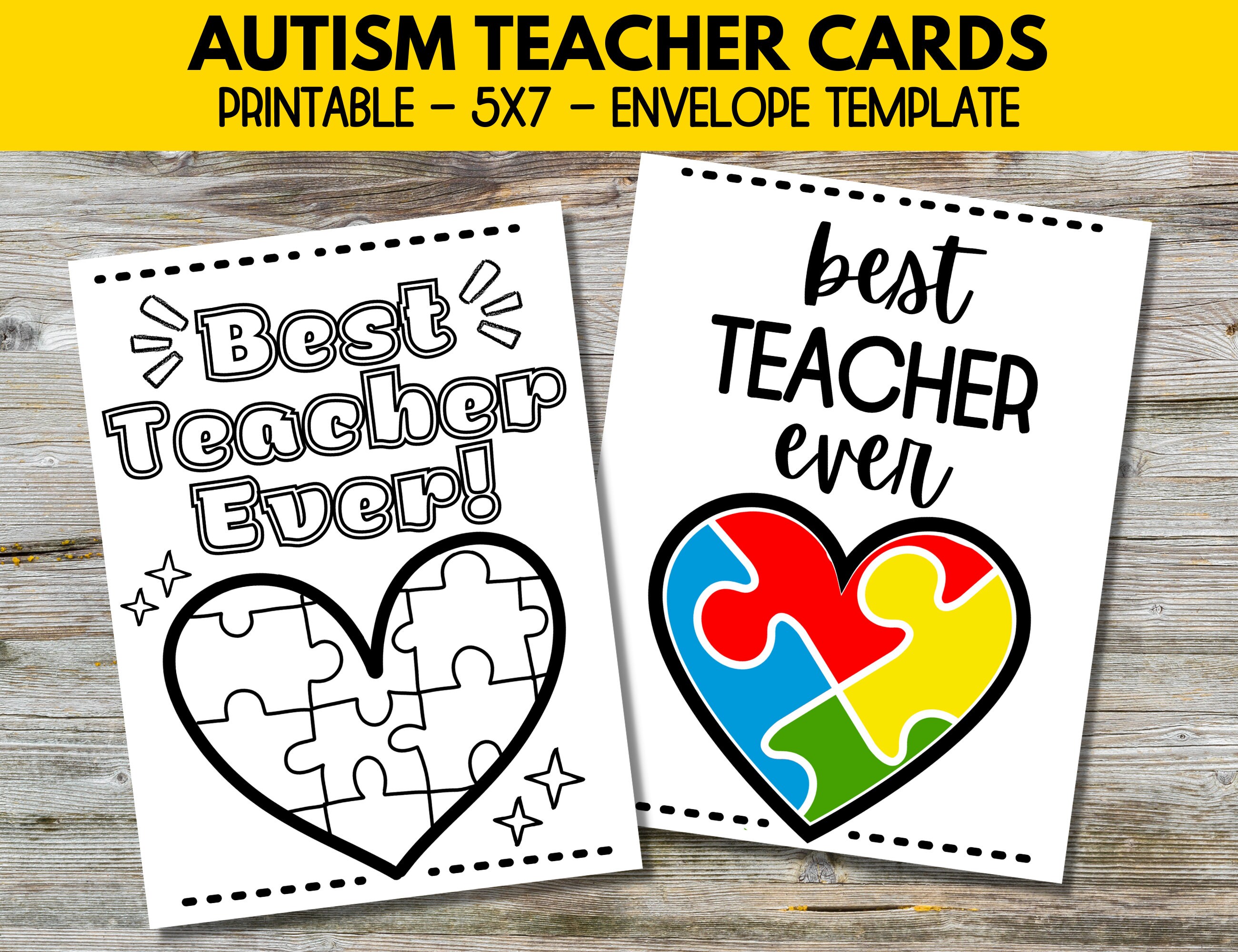 Autism Teacher Appreciation Card Printable Autism Teacher - Etsy