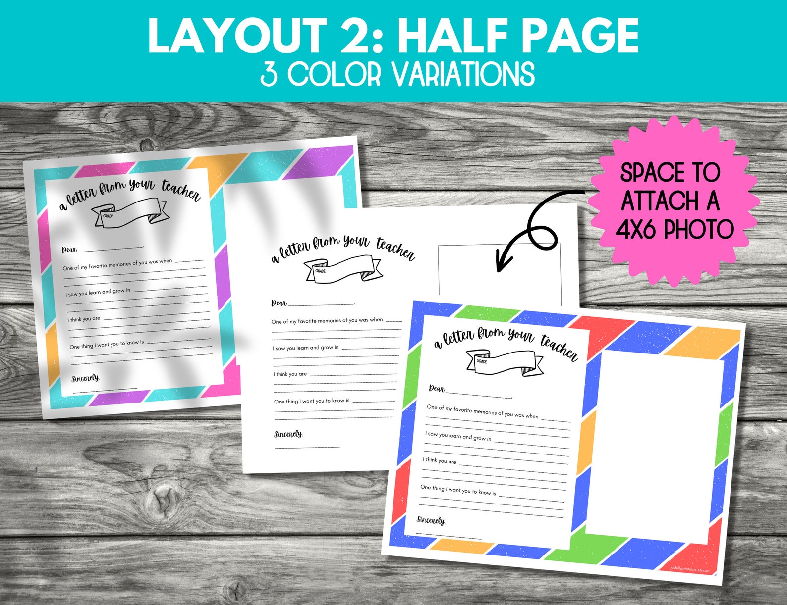 Teacher End of School Letter Printable Teacher Goodbye Letter - Etsy