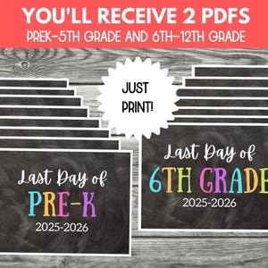 Last Day of School Sign Printable, Printable Last Day of School Sign ...