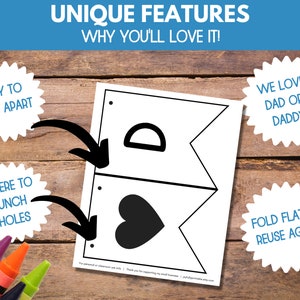 Father's Day Coloring Banner, Father's Day Banner Printable, Father's ...