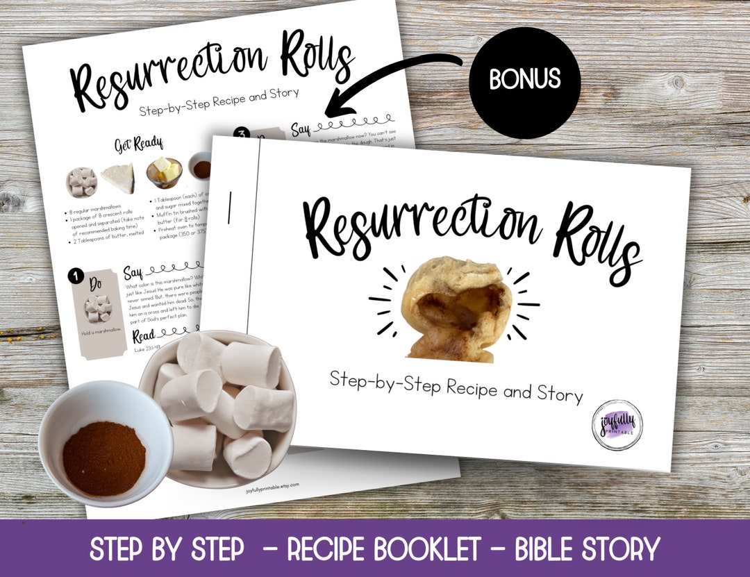 Resurrection Rolls Recipe Printable, Empty Tomb Rolls, Christian Easter ...