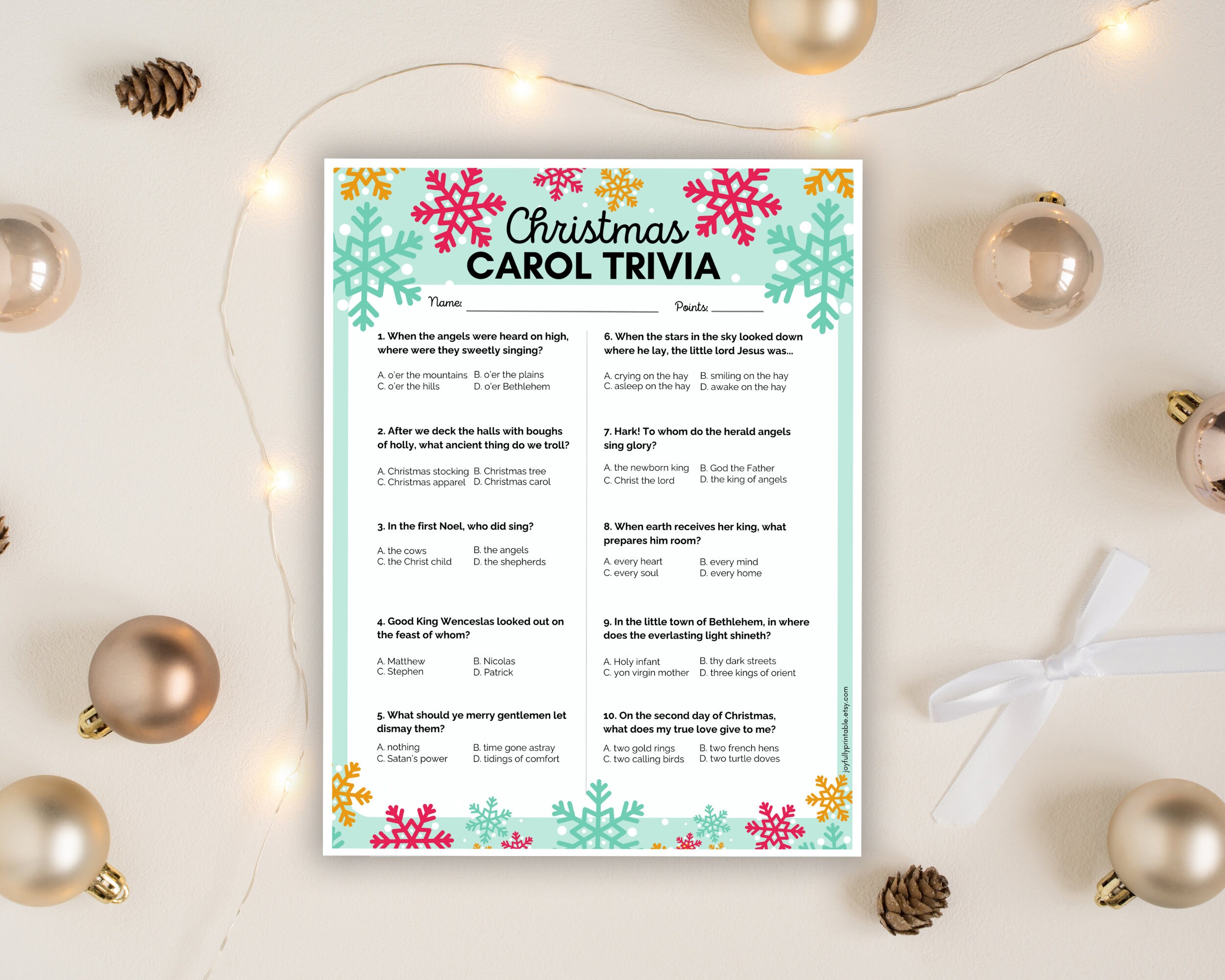 Christmas Song Trivia, Christmas Trivia Games, Christmas Carol ...