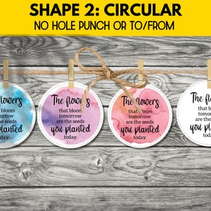 Teacher Appreciation Plant Tag Printable, Teacher Thank You Flowers Tag ...