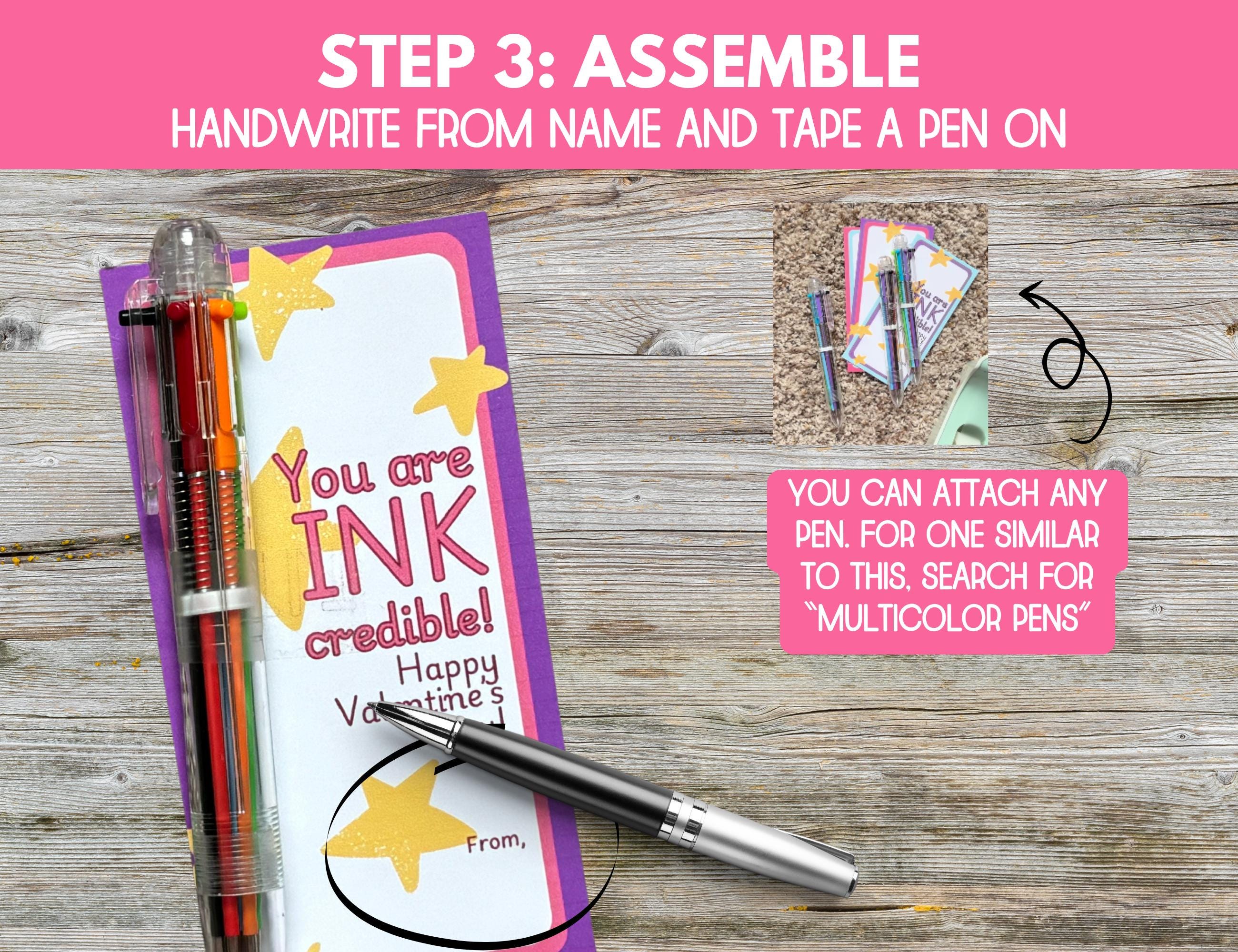 You're Ink-credible Valentines, Pen Valentine Printable, Classroom ...