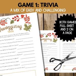 Thanksgiving Trivia Games, Thanksgiving Games for Family, Thanksgiving ...