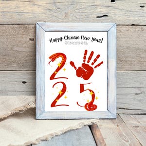 Chinese New Year Handprint, Lunar New Year, Year of the Snake ...