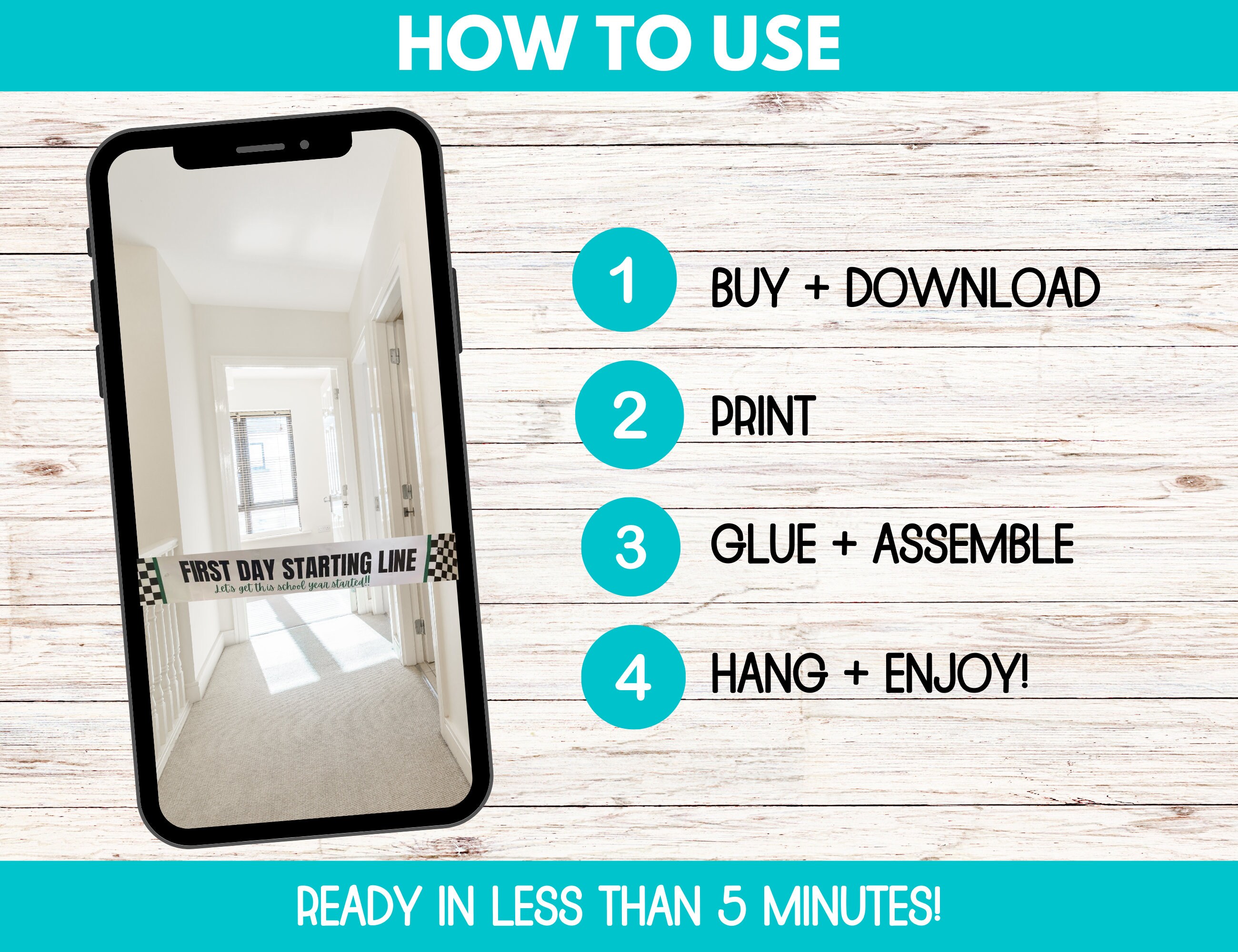 First Day of School Starting Line Printable Banner Back to - Etsy