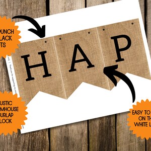 Happy Fall Banner Printable, Fall Banner for Mantle, Printable Fall ...